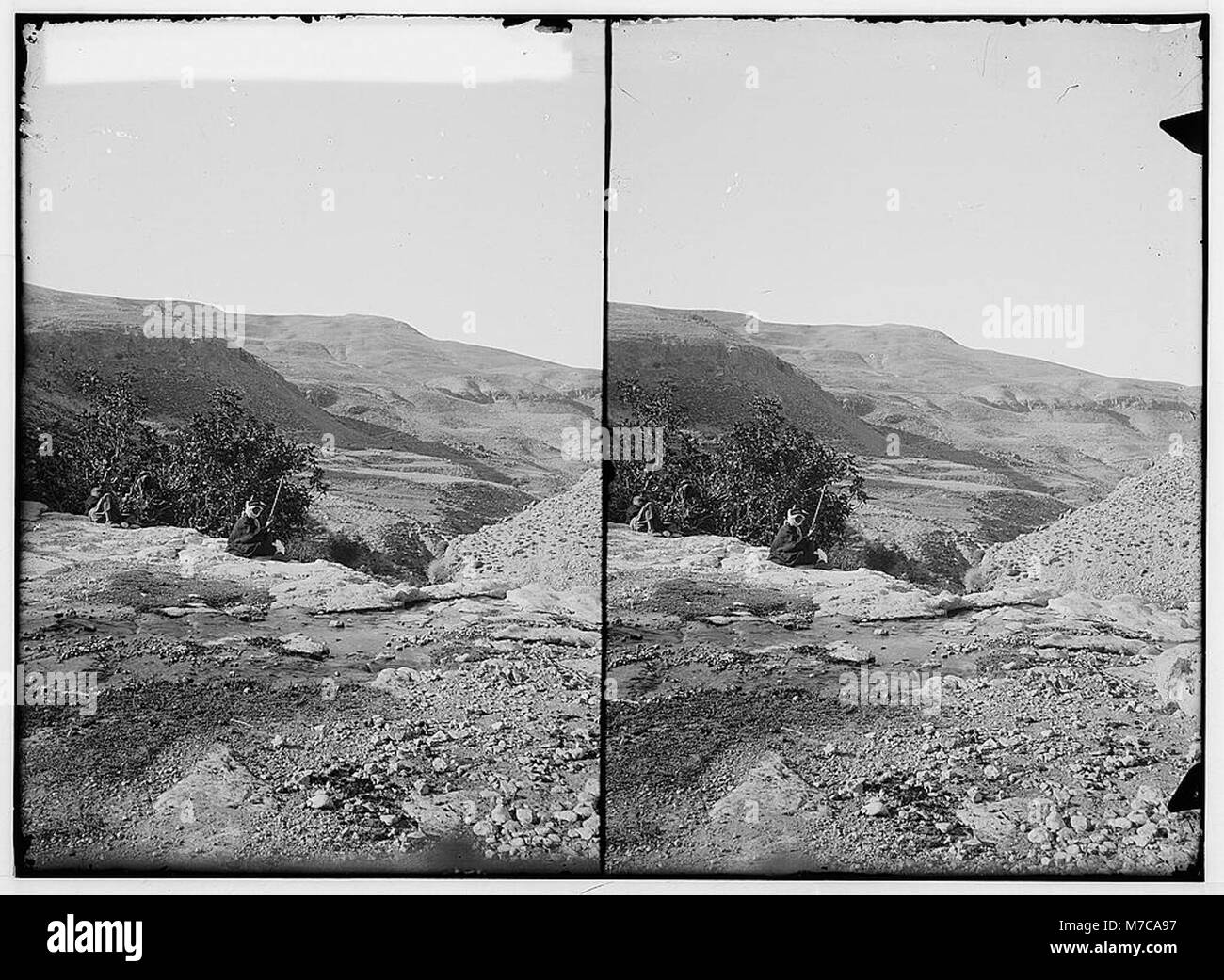A view of Mount Nebo from the Springs of Moses, east of the Jordan ...