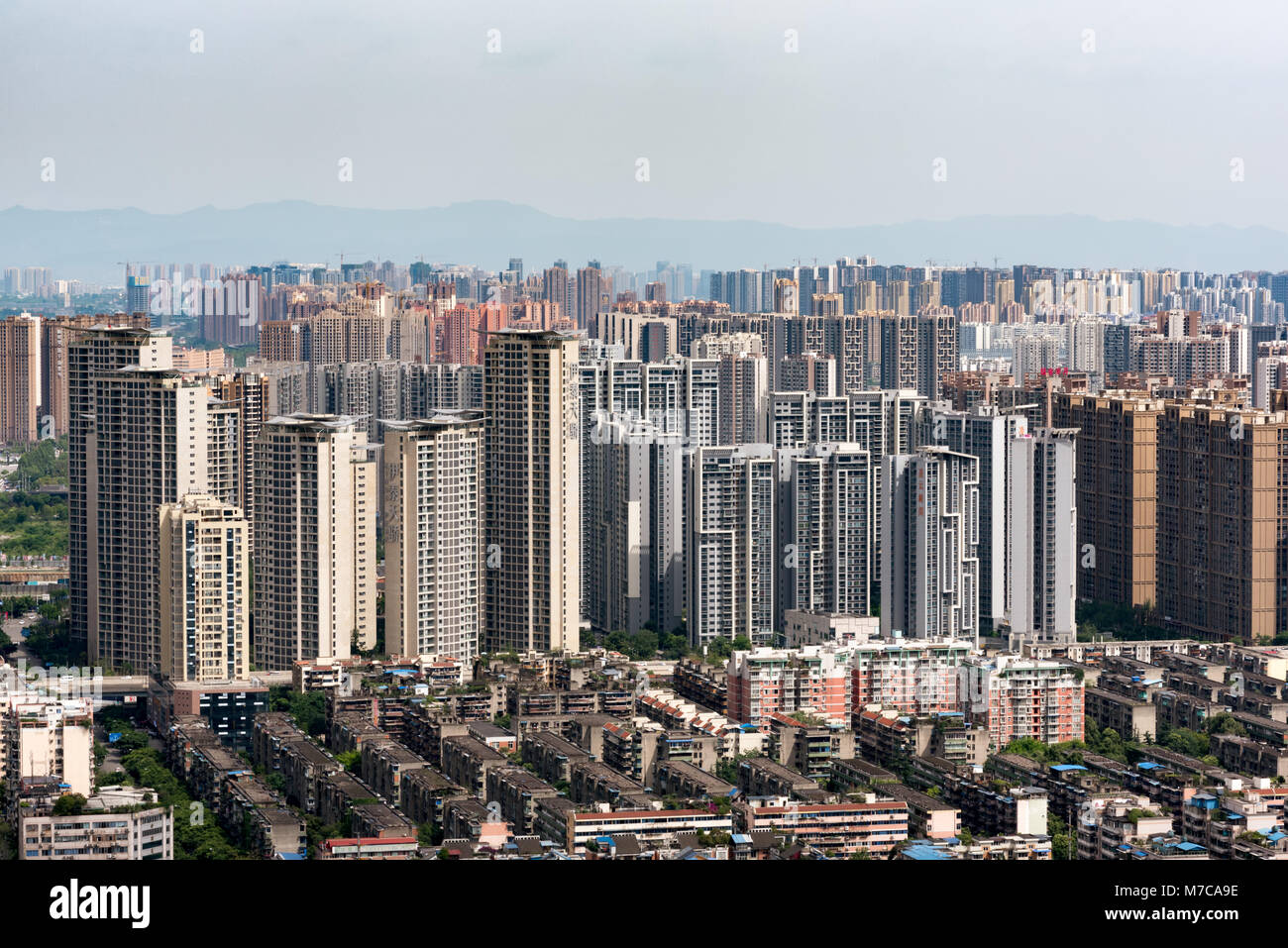 Chengdu, Sichuan province, China - May 23, 2016 : High residential ...