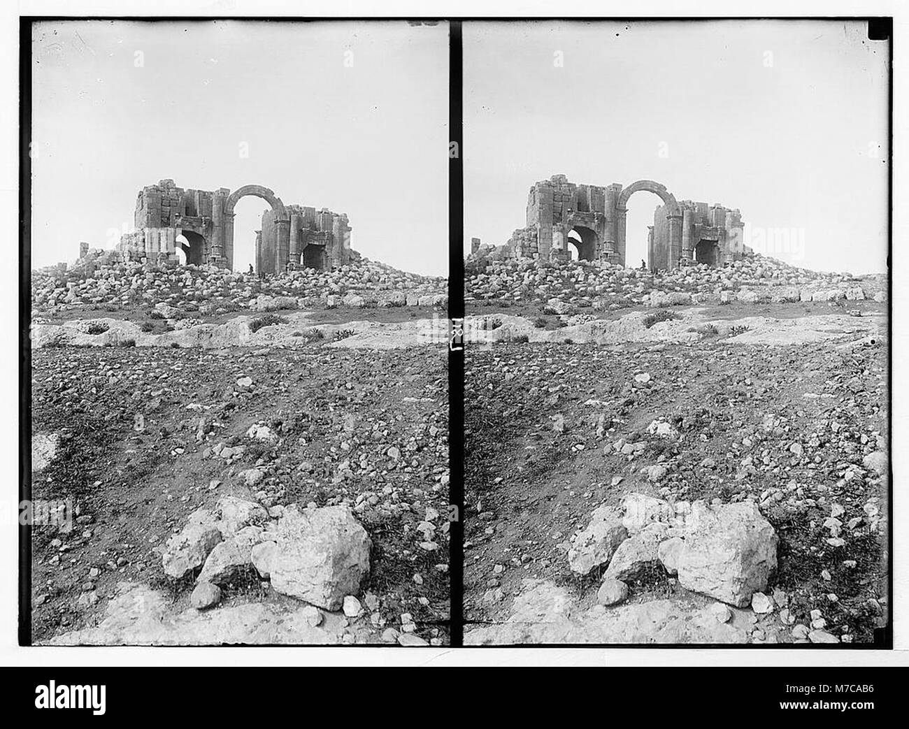 East of the Jordan and Dead Sea. Triumphal gate from the south (Jerash ...