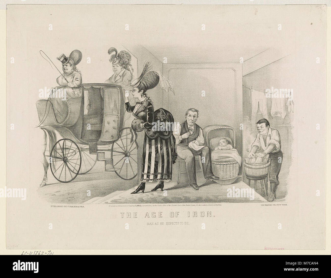 An artistic representation titled 'The Age of Iron,' depicting man as ...