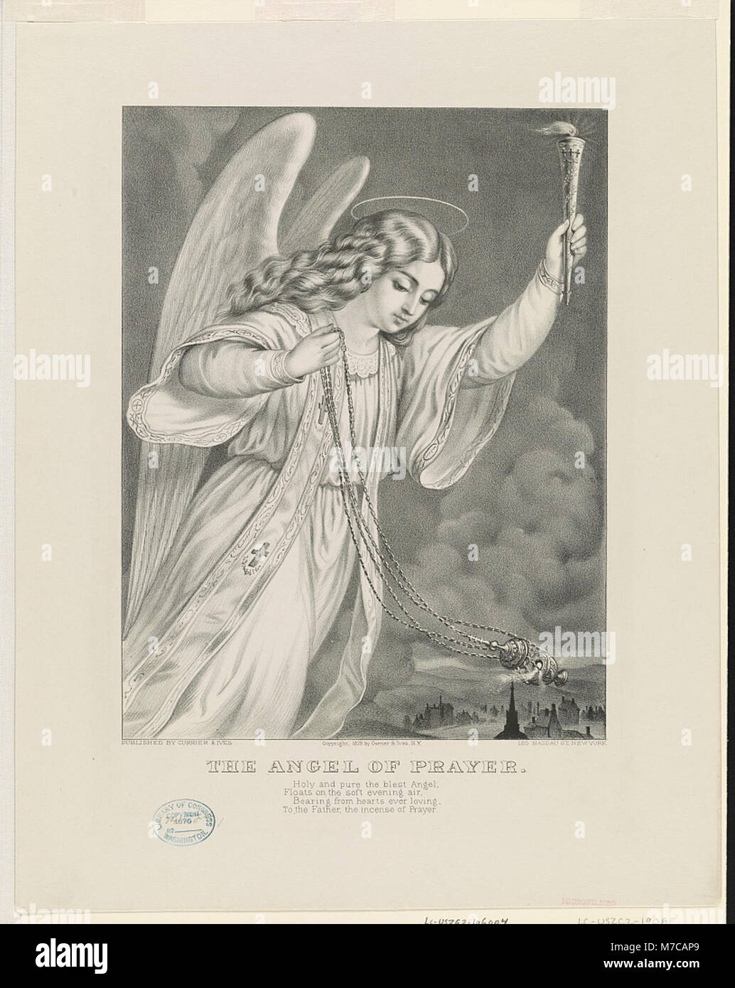 An artistic depiction of the 'Angel of Prayer,' symbolizing peace and ...