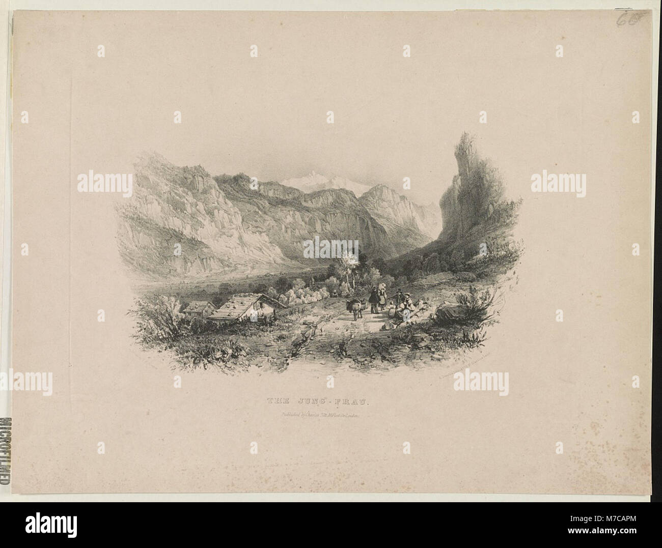 This historical image references the Jungfrau, a mountain in the Swiss ...