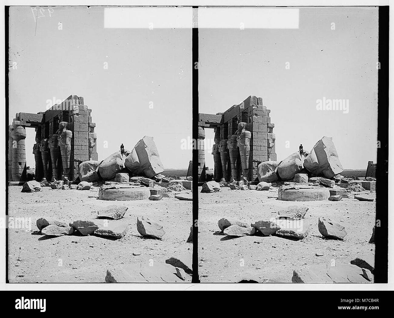 The Colossus of Ramses II, located in the Ramesseum in Thebes, Egypt ...