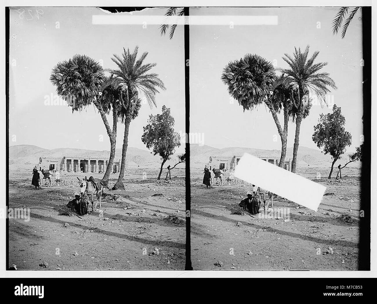 This image showcases the Temple of Kurna at Thebes, Egypt, an important ...