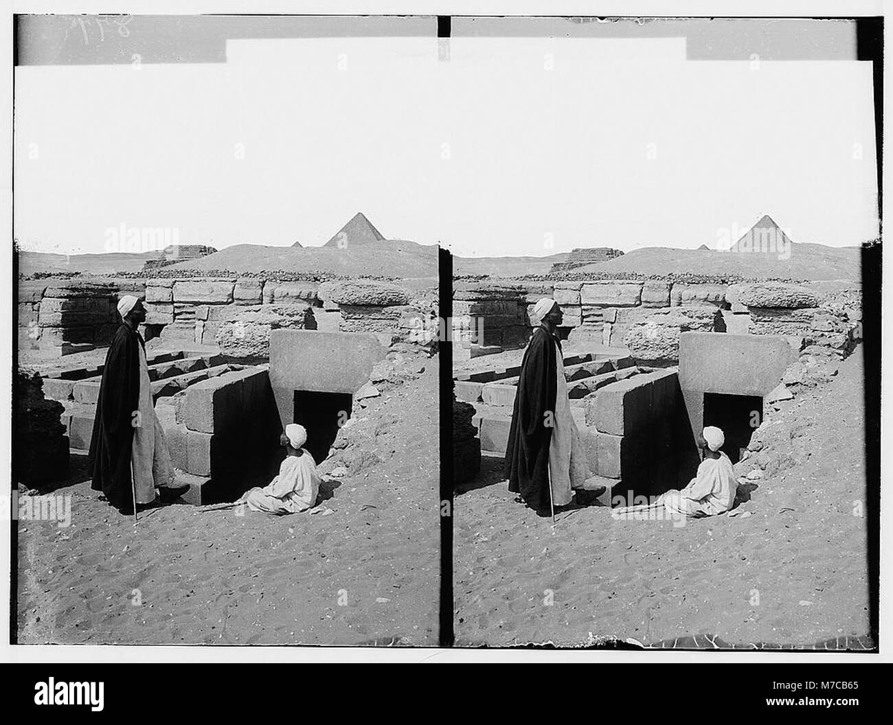 Egyptian views; The pyramids of Gizeh. The granite temple of Gizeh LOC ...