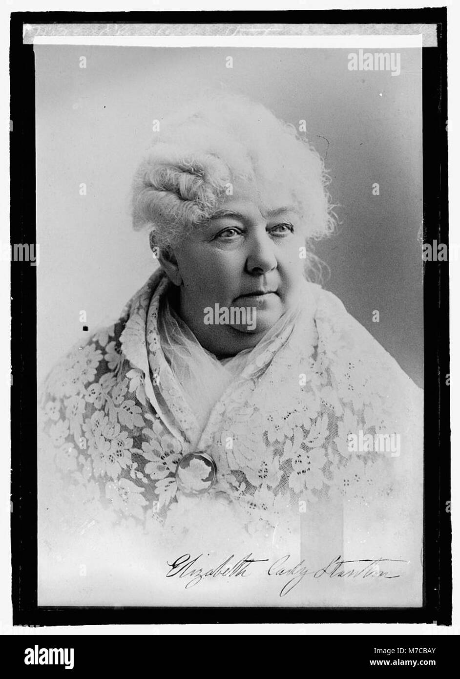 A portrait of Elizabeth Cady Stanton, a leading figure in the American ...