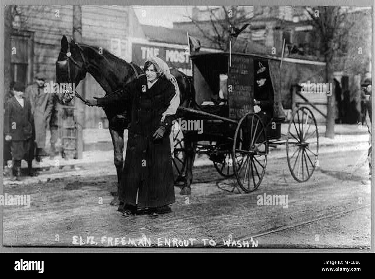 A photograph of Elizabeth Freeman en route to Washington, likely during ...