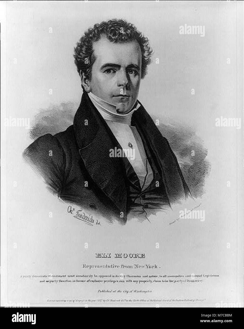 Portrait of Eli Moore, a representative from New York, highlighting his ...