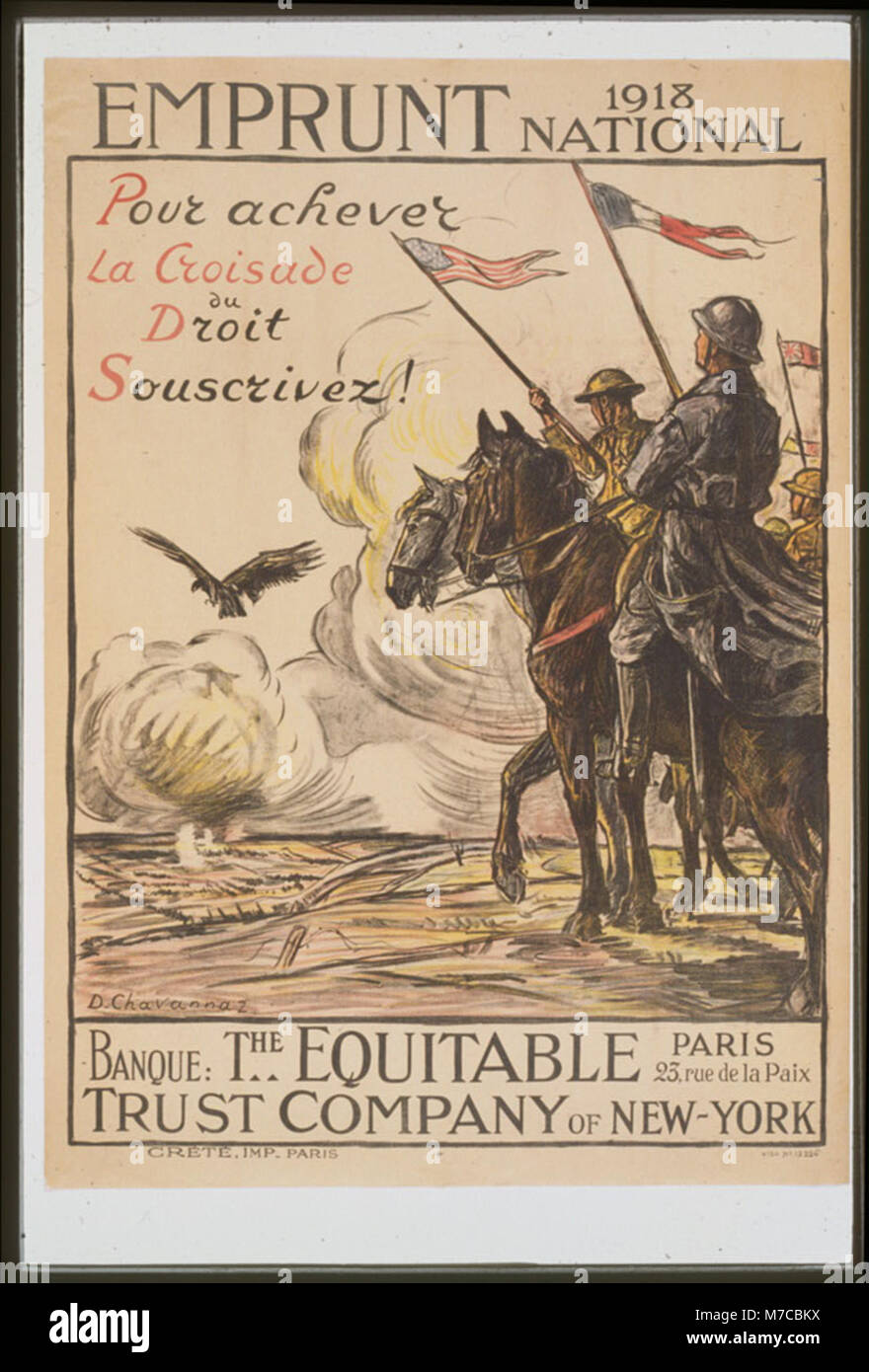 A 1918 French poster urging citizens to subscribe to the National Loan ...