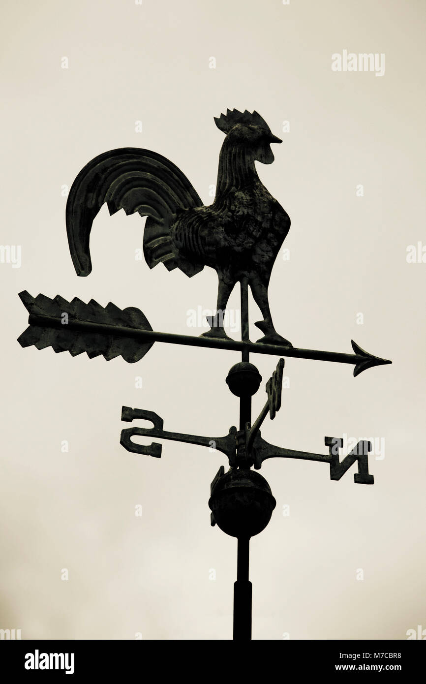 Weather vane rooster colour hi-res stock photography and images - Alamy