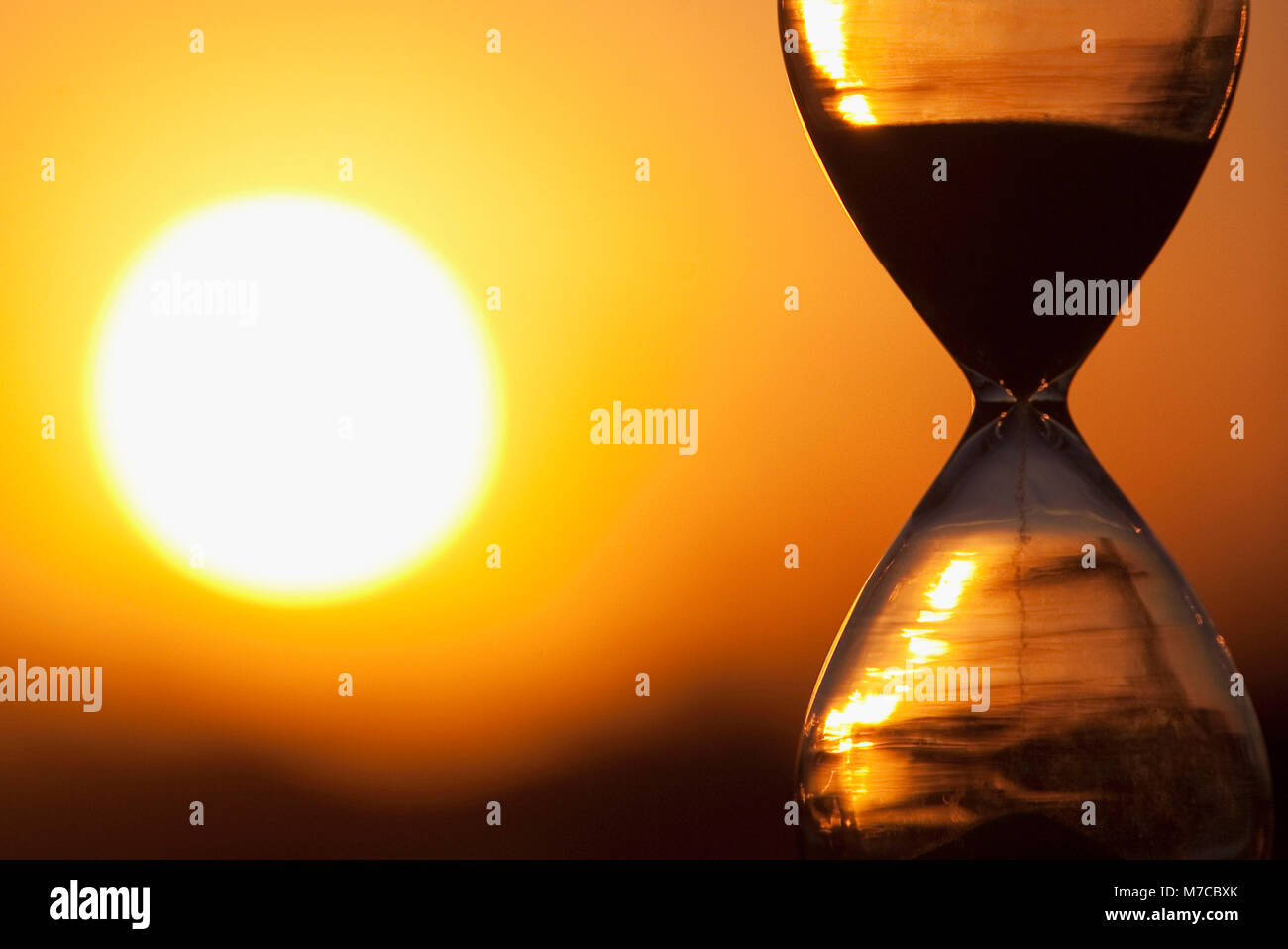 Hourglass at sunset, Miami Beach, Florida, USA Stock Photo - Alamy