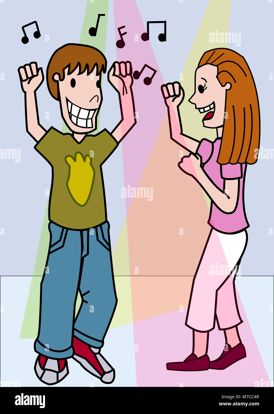 Cartoon Girl Dancing High Resolution Stock Photography and Images - Alamy