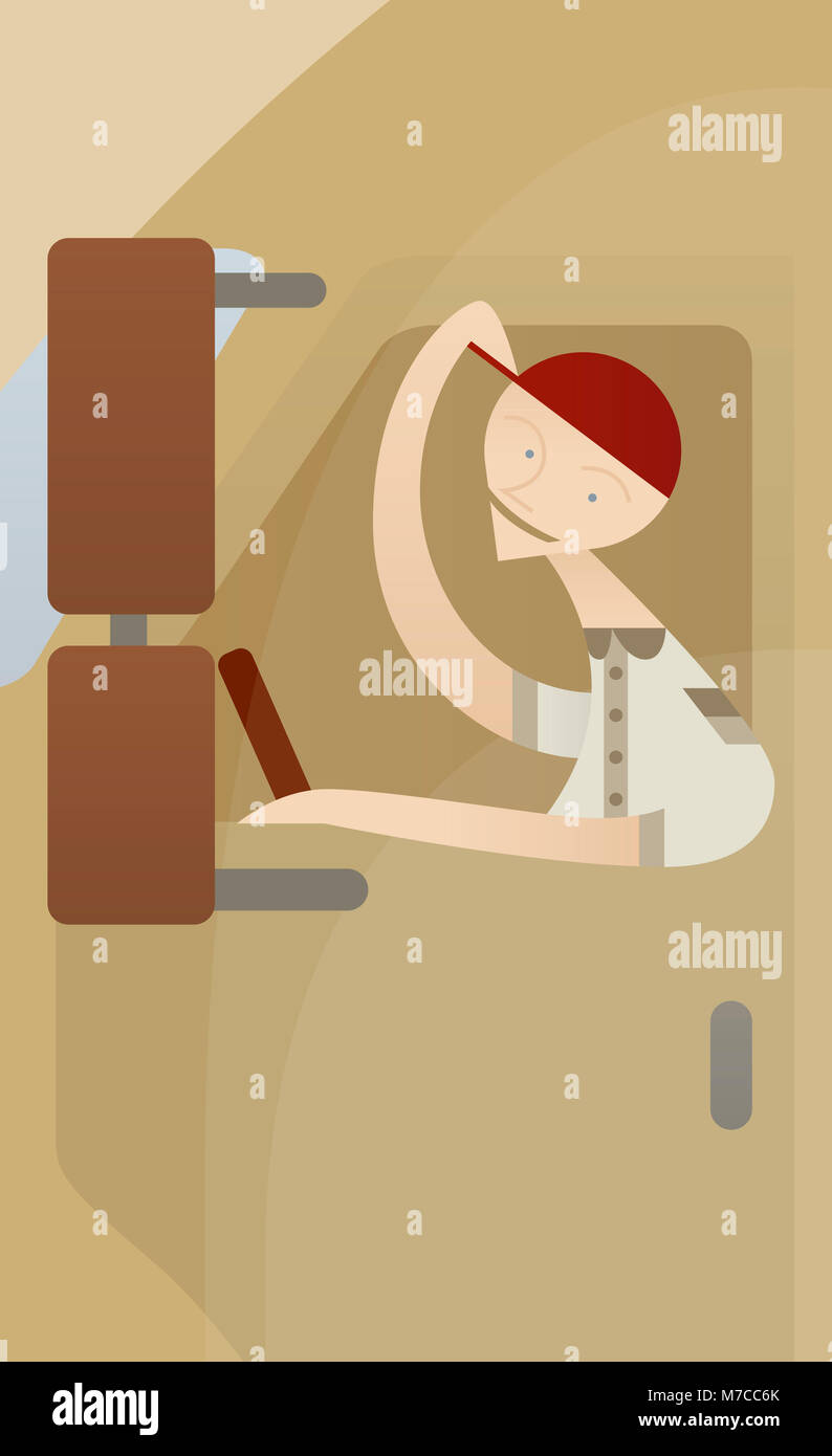 Side profile truck driver hi-res stock photography and images - Alamy