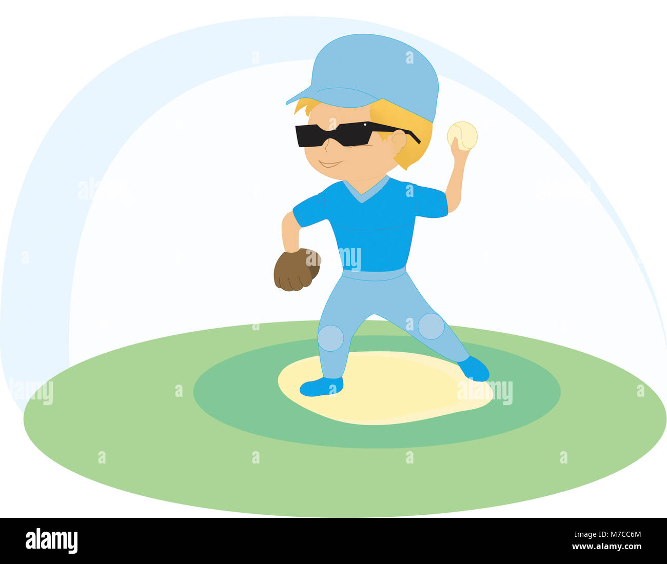 Boy throwing a baseball Stock Photo - Alamy