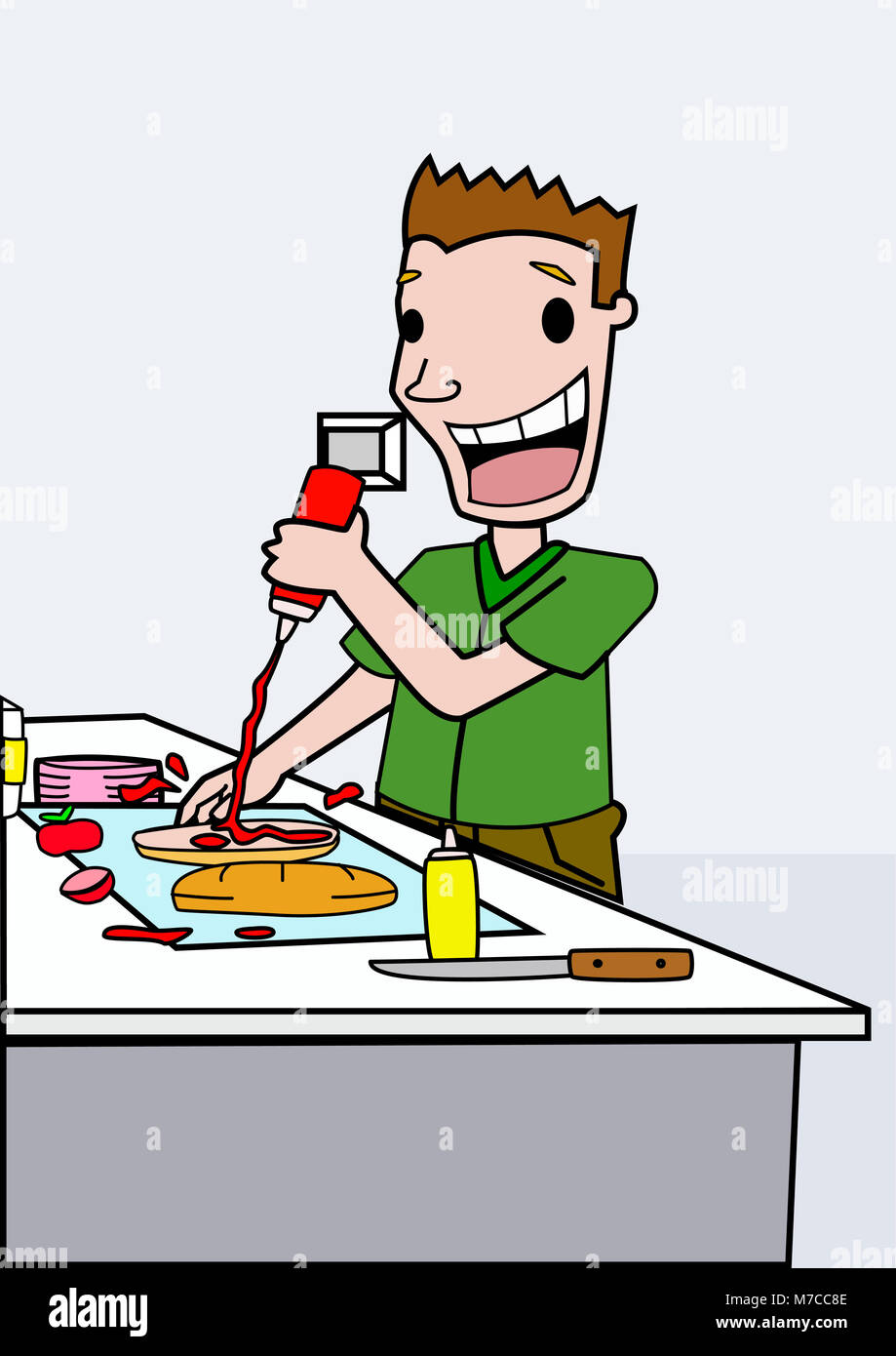 Cartoon ketchup bottle hi-res stock photography and images - Alamy
