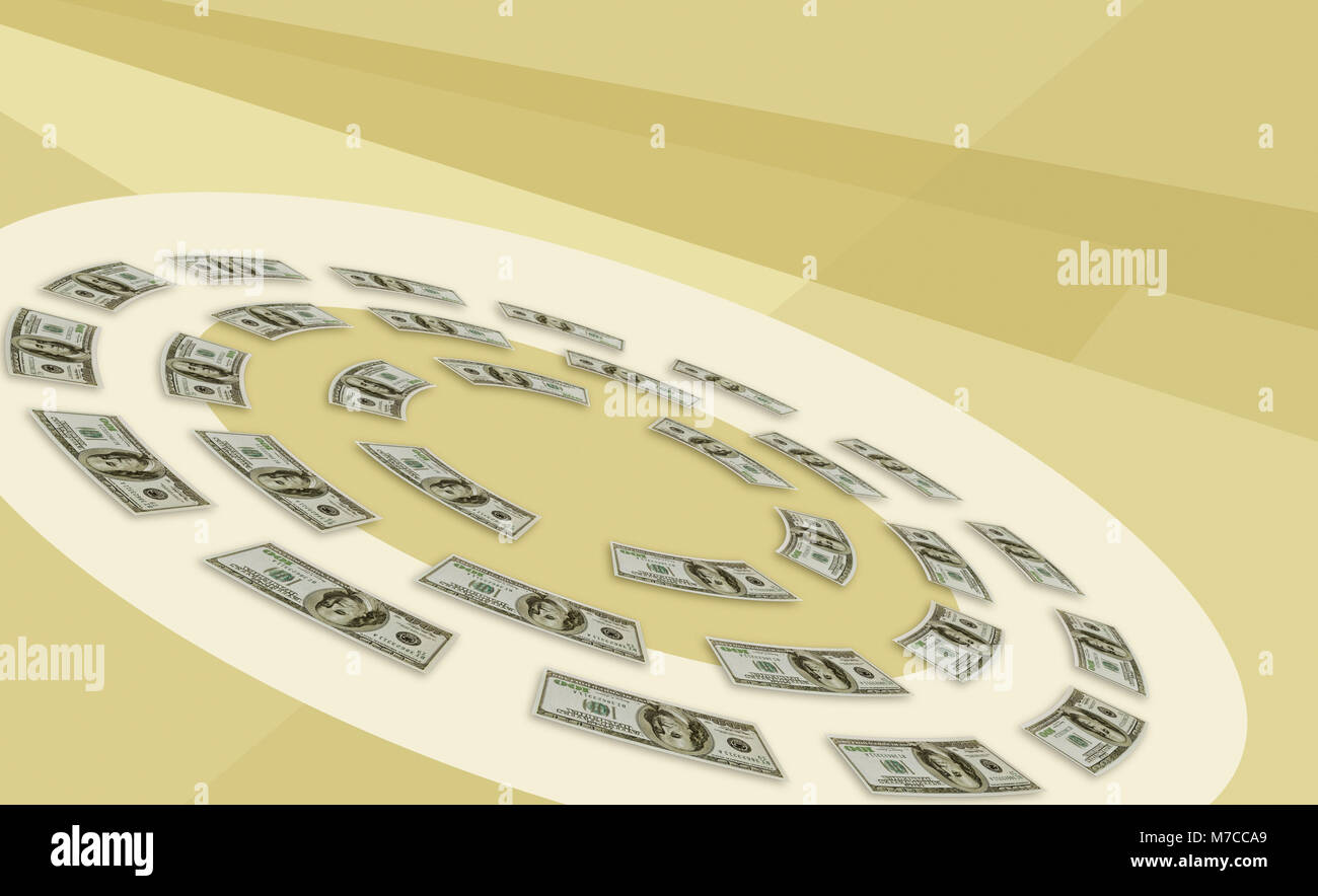 Paper currency arranged in a circle Stock Photo - Alamy