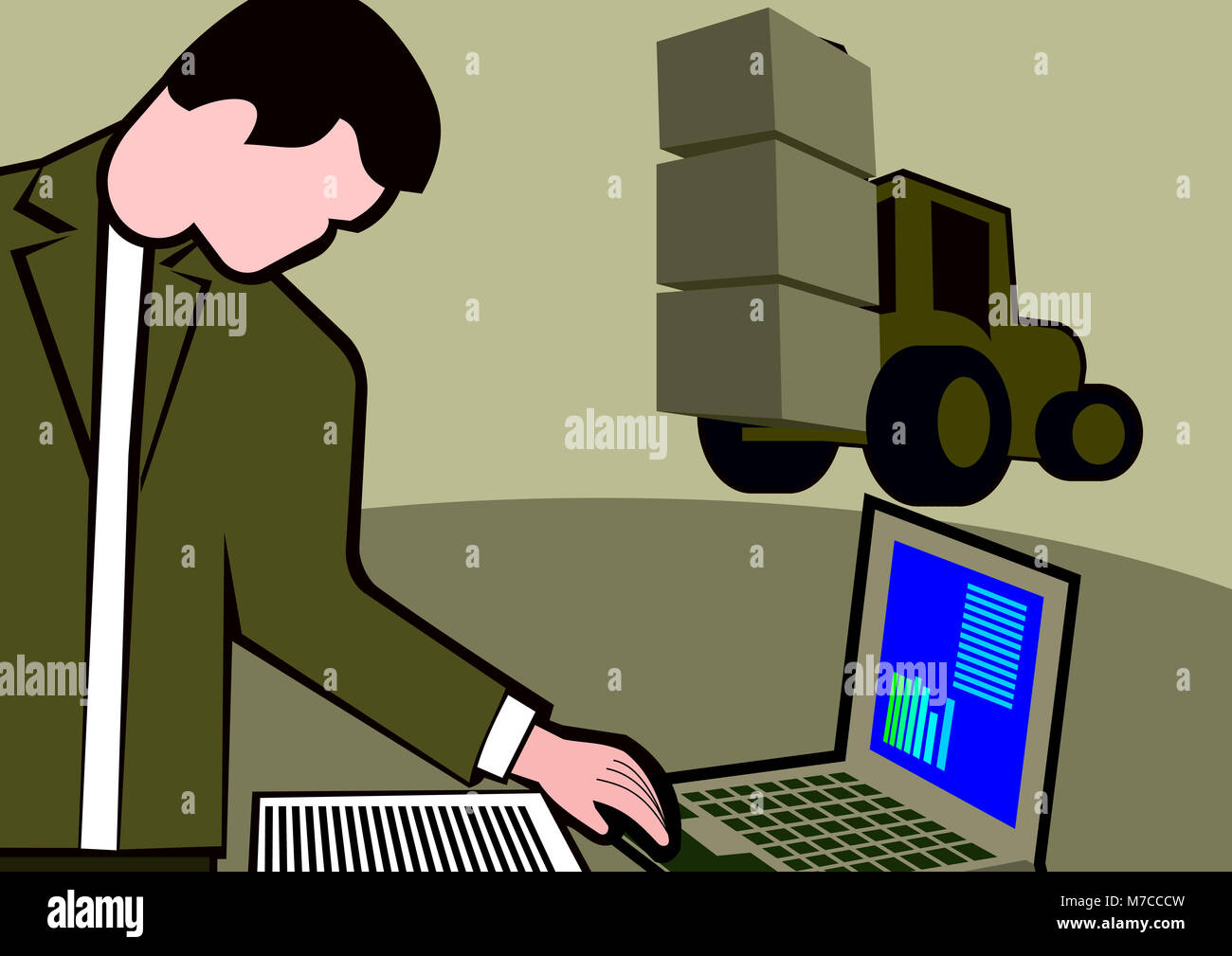 Box truck computer hi-res stock photography and images - Alamy