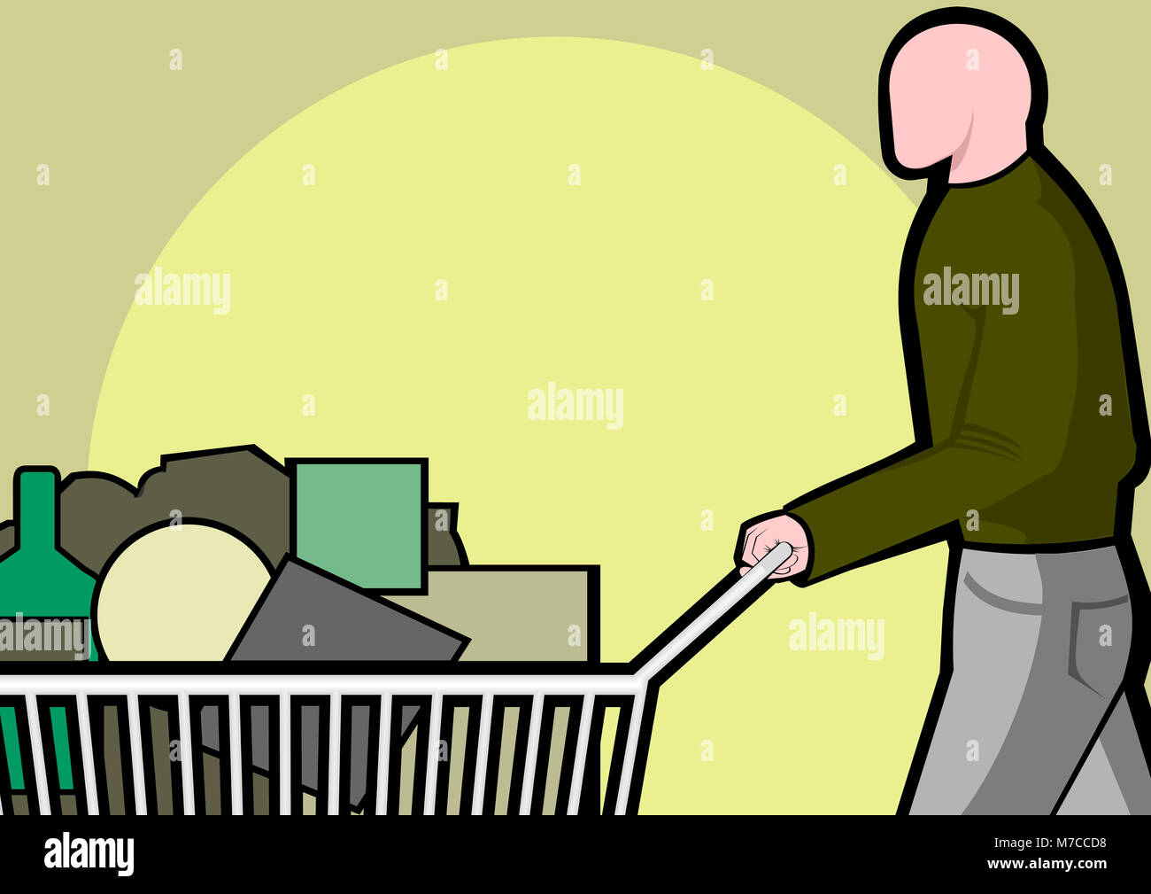 Man pushing the cart hi-res stock photography and images - Alamy