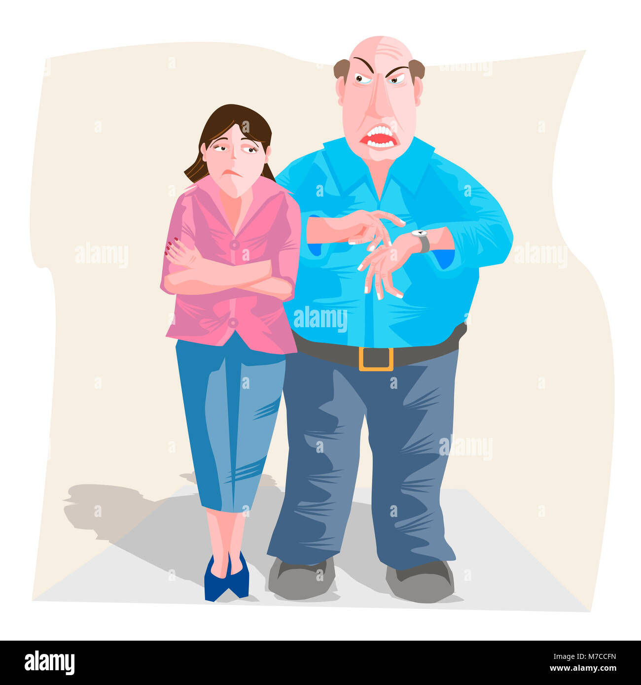 Woman checking face Cut Out Stock Images & Pictures - Alamy