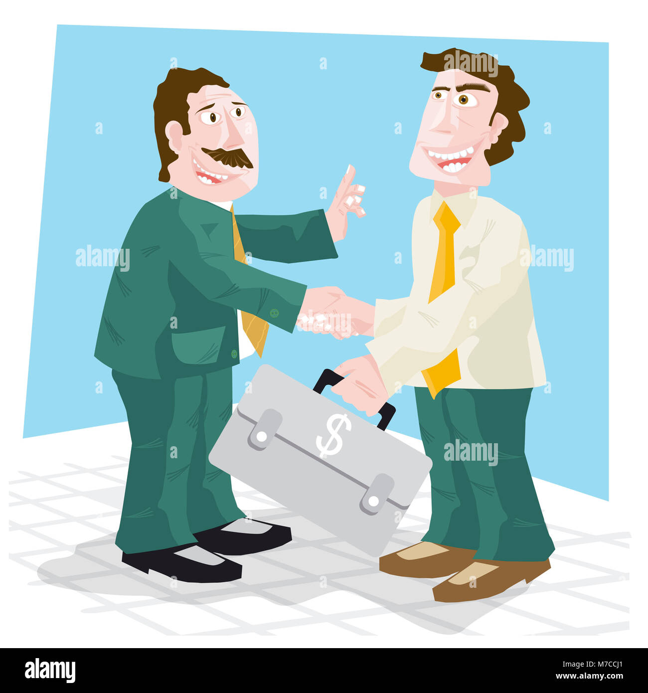 Handshaking businessmen Cut Out Stock Images & Pictures - Alamy