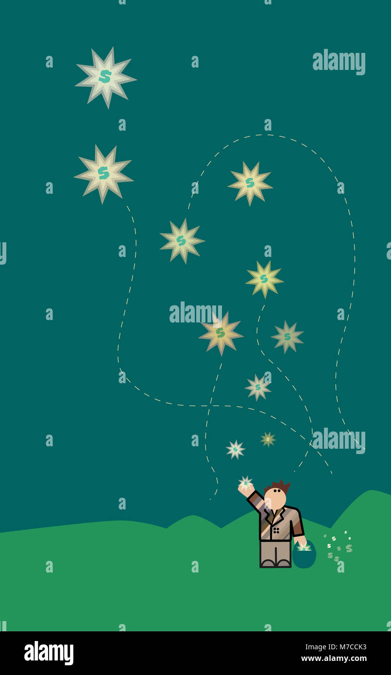 Businessman throwing stars in the sky hi-res stock photography and ...