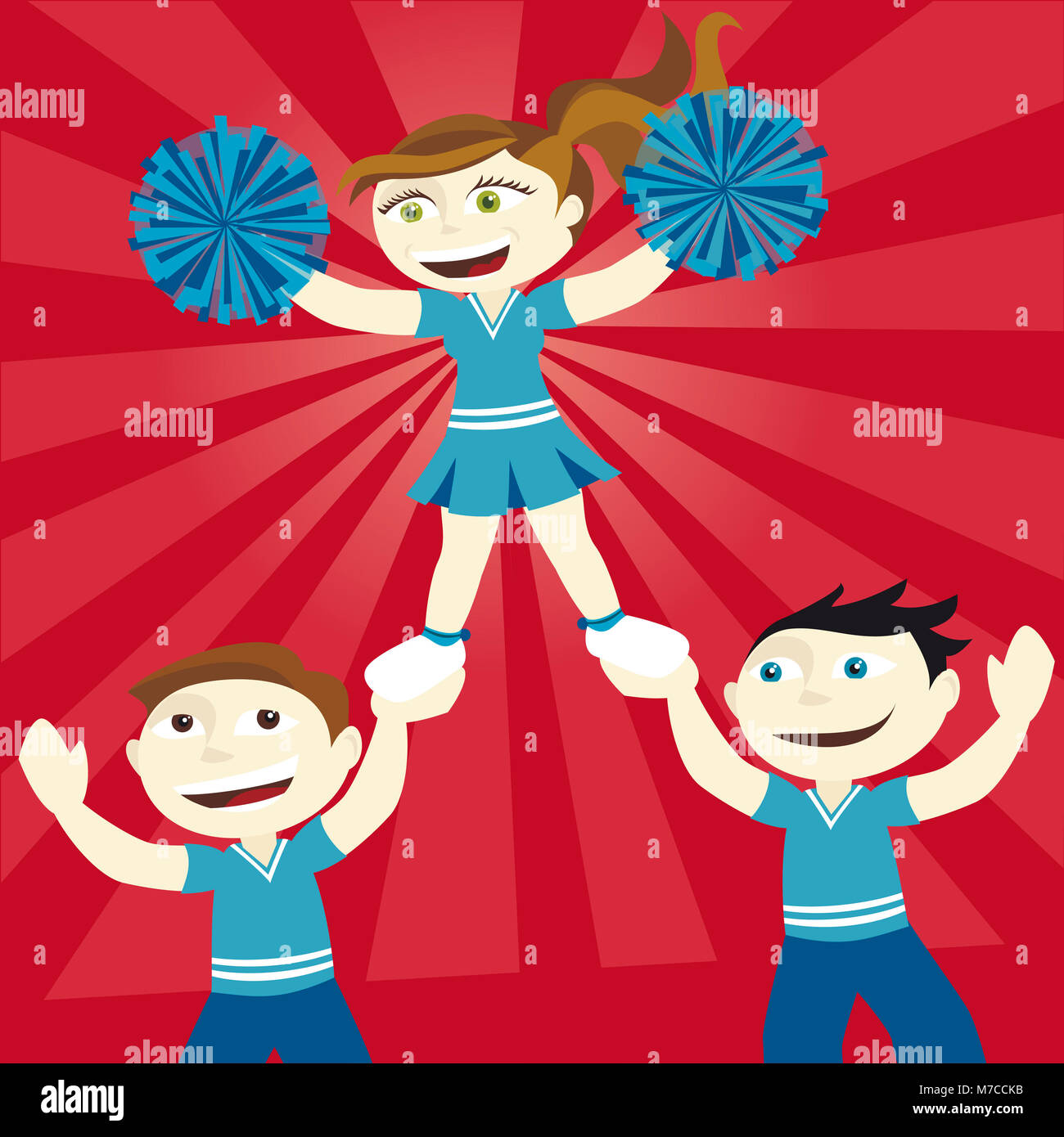 Cheerleader pyramid hi-res stock photography and images - Alamy