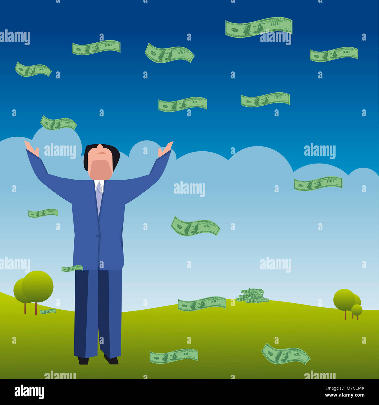 American dollar bills falling over hi-res stock photography and images ...