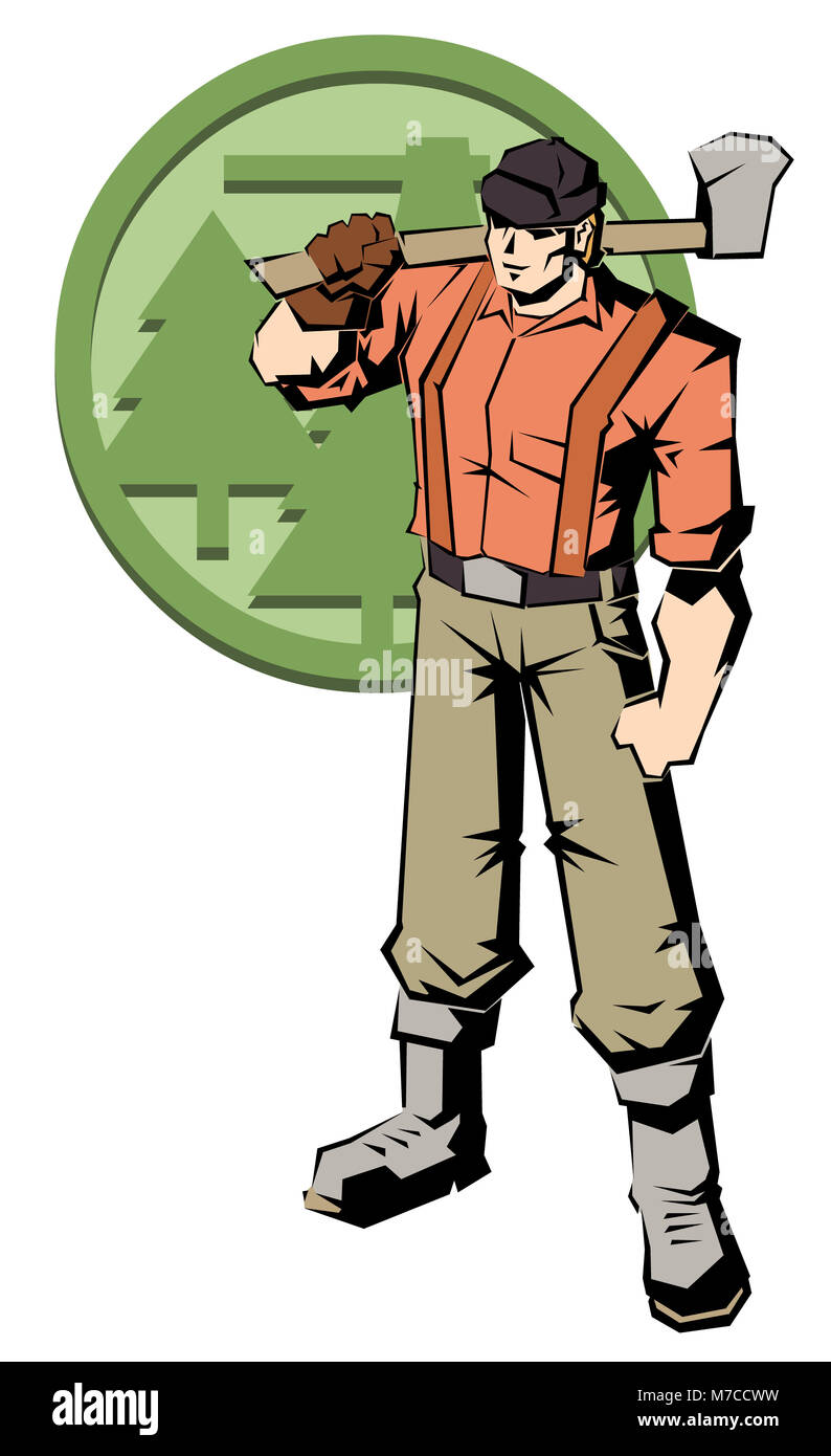 Cartoon Man Axe High Resolution Stock Photography and Images - Alamy