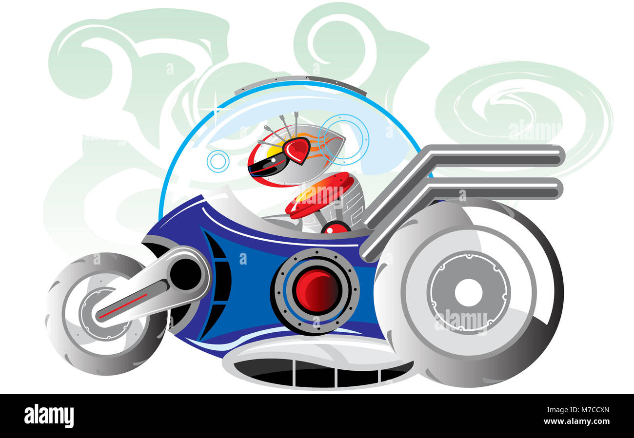 Robot sitting in a convertible car Stock Photo - Alamy