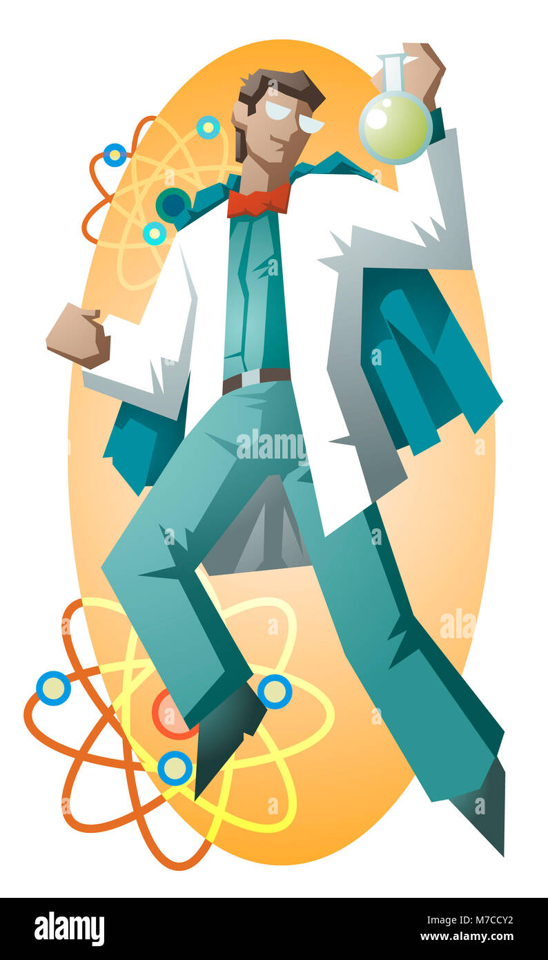 Male scientist lab coat Cut Out Stock Images & Pictures - Alamy