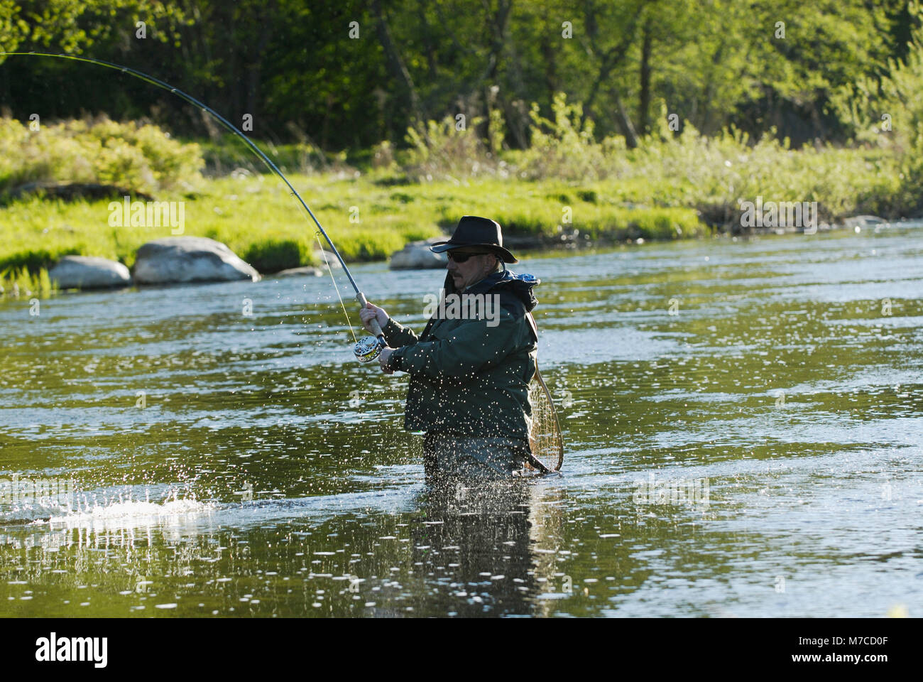 Three mature men fishing hi-res stock photography and images - Alamy