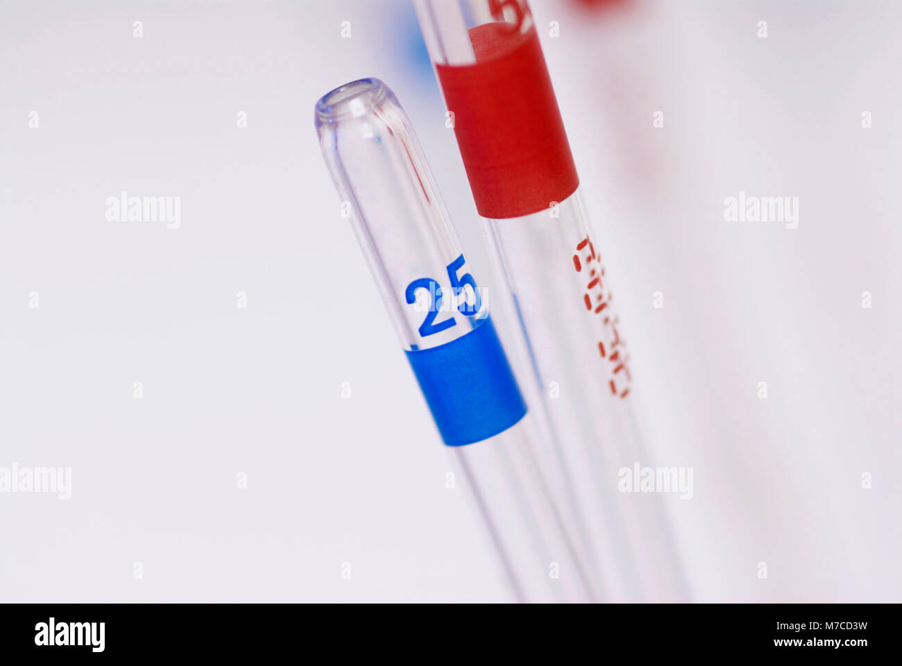 Close-up of two test tubes Stock Photo - Alamy