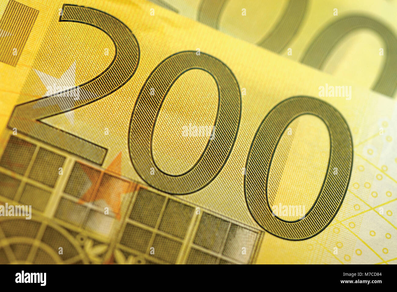 Close-up of two hundred Euro banknotes Stock Photo - Alamy