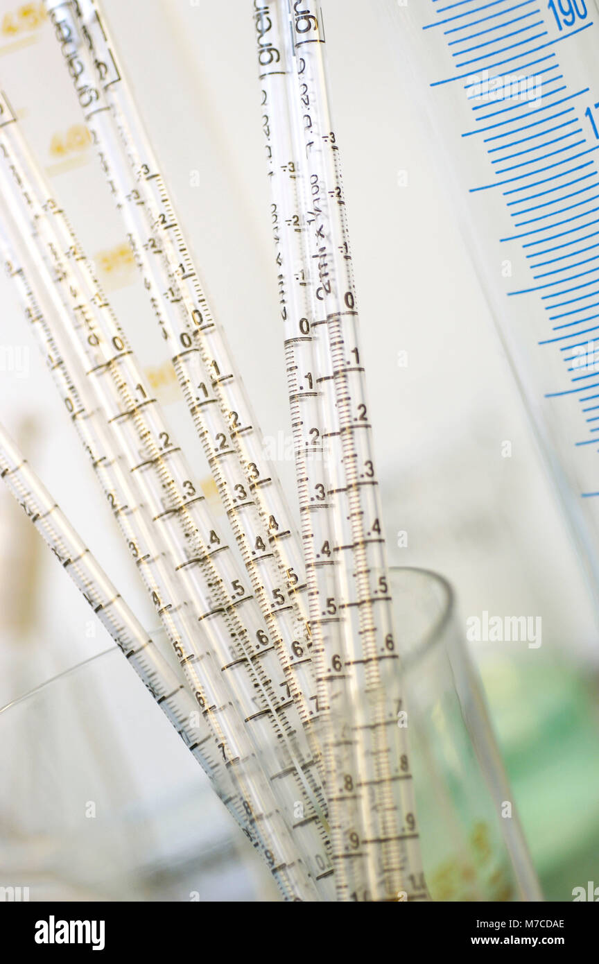 Measuring pipettes hi-res stock photography and images - Alamy