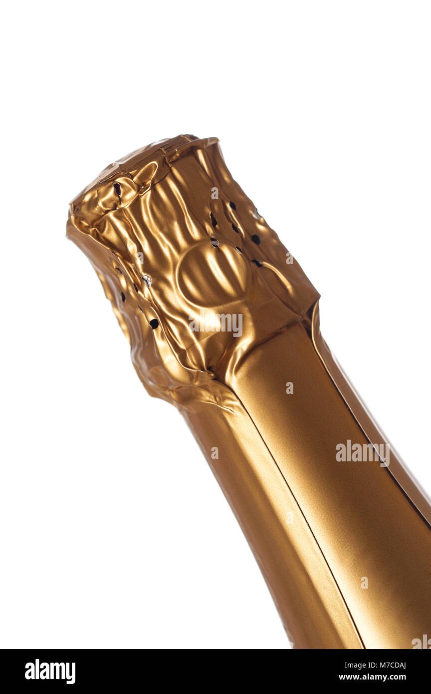 High section view of a champagne bottle Stock Photo - Alamy