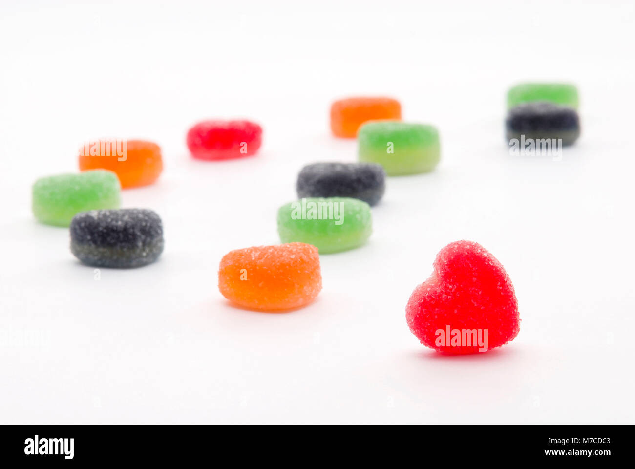 Close-up of heart shaped candies Stock Photo - Alamy