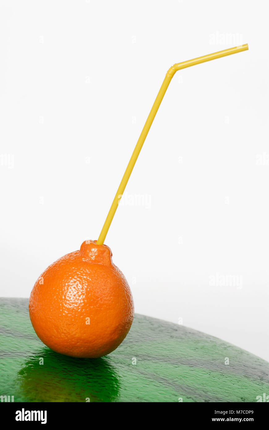 Straw inserted hi-res stock photography and images - Alamy