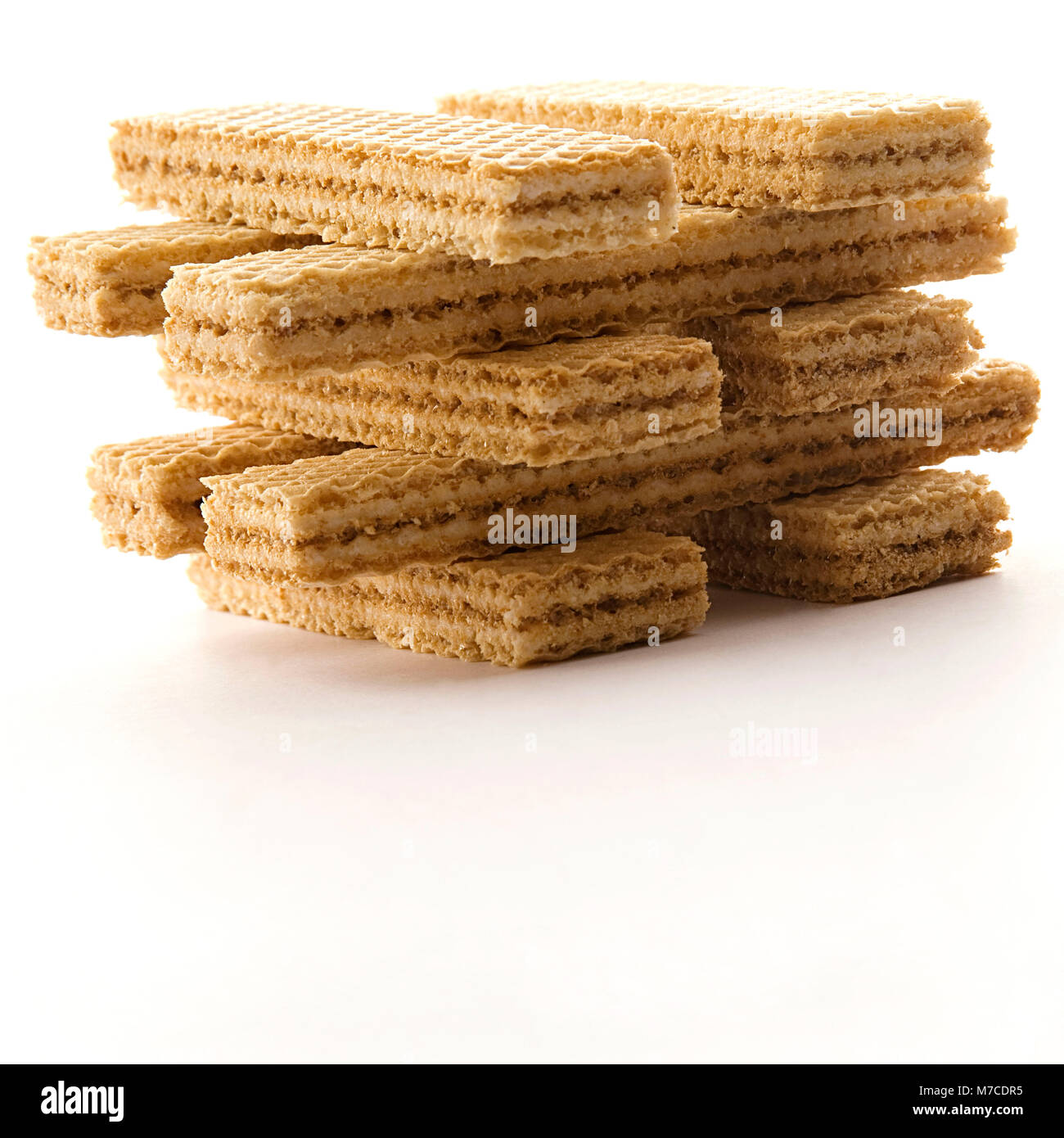 Close-up of a stack of waffles Stock Photo - Alamy