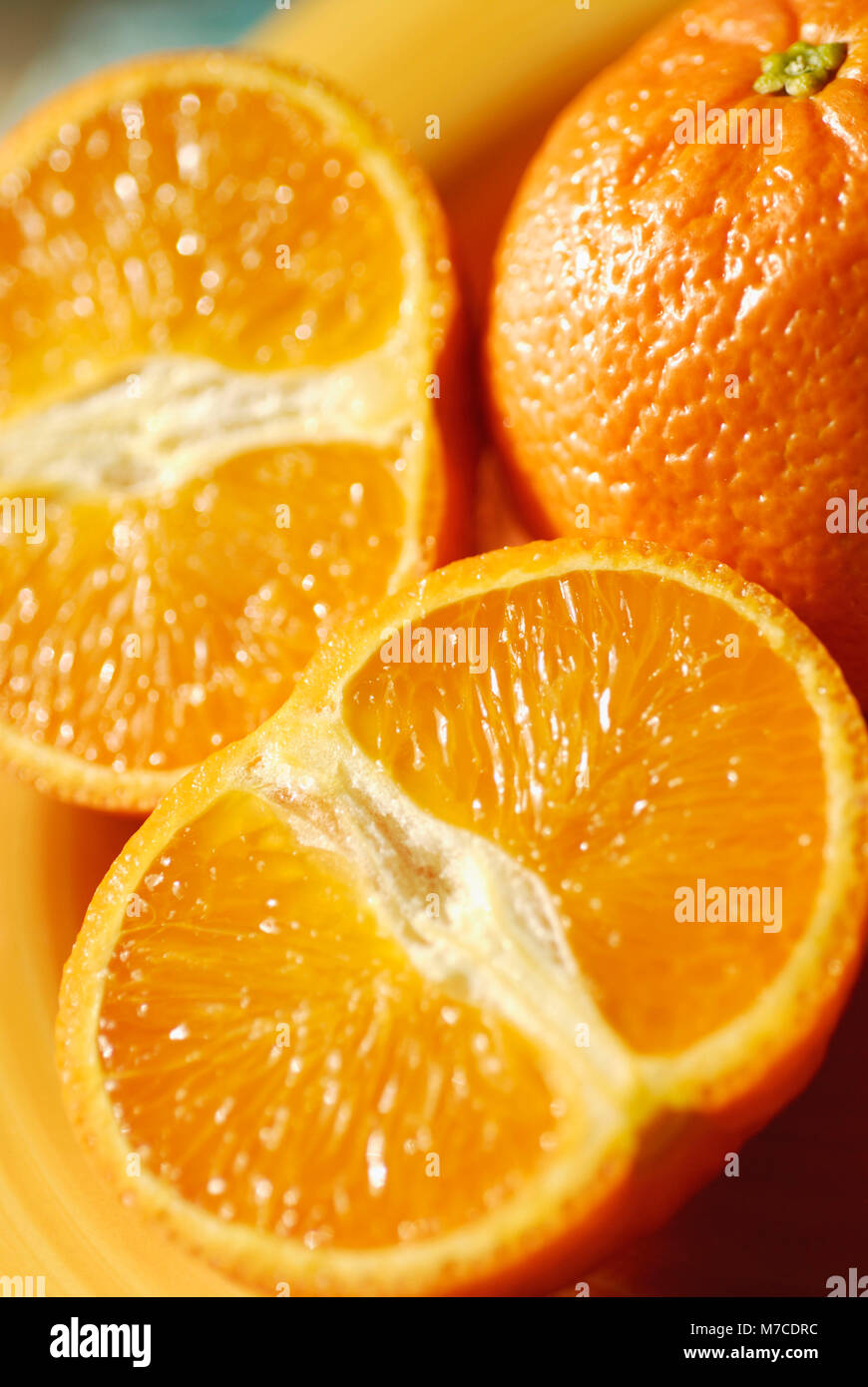 Close-up of the cross section of oranges Stock Photo - Alamy