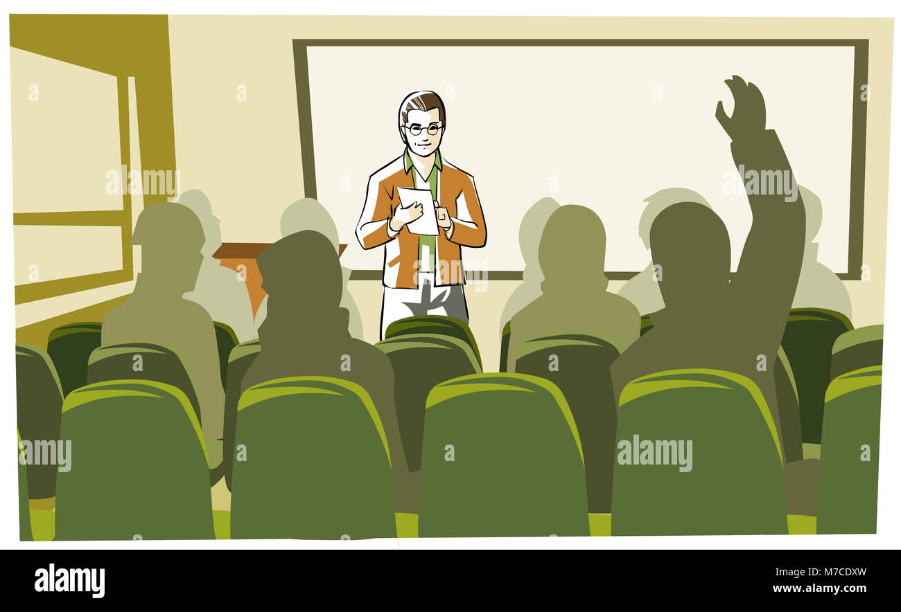 Male teacher teaching in a classroom hi-res stock photography and ...