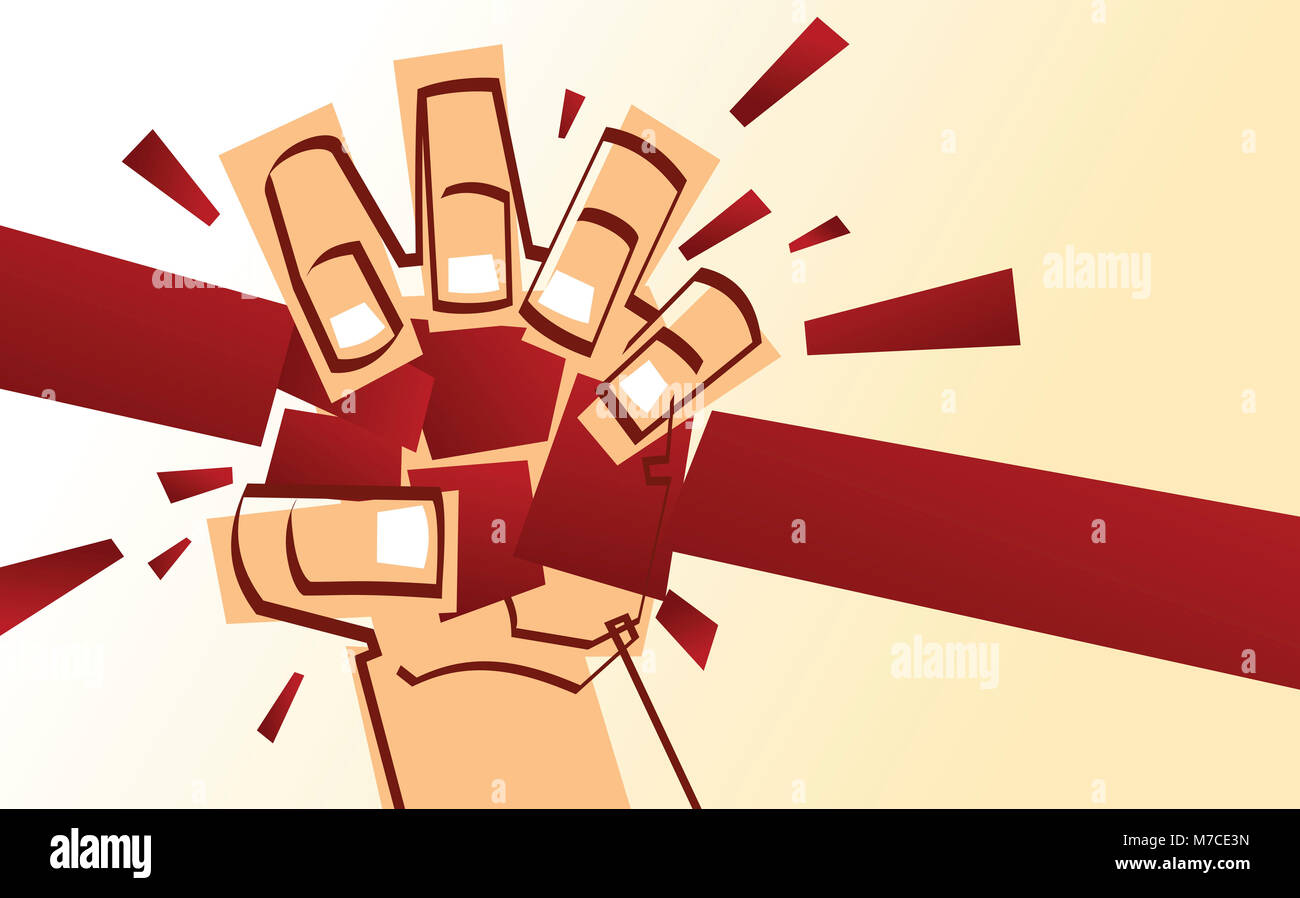 Hand breaking wooden stick hi-res stock photography and images - Alamy