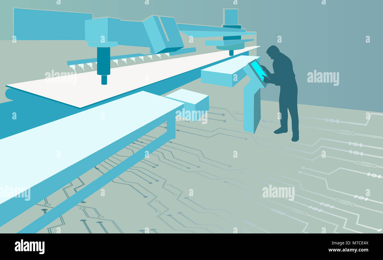 Side profile of a man working in a research facility Stock Photo - Alamy