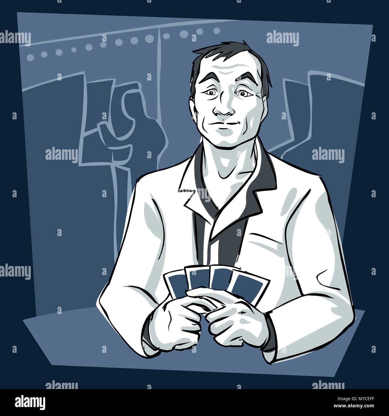 Suit men playing cards hi-res stock photography and images - Alamy