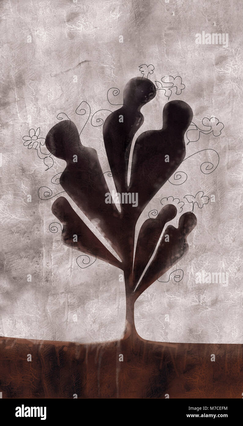 Human representation on a plant Stock Photo - Alamy