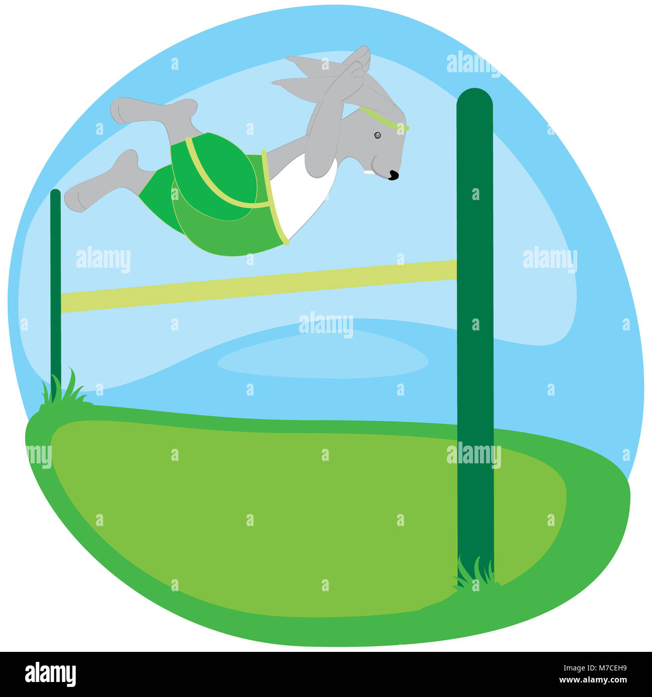 Rabbit performing a high jump Stock Photo - Alamy