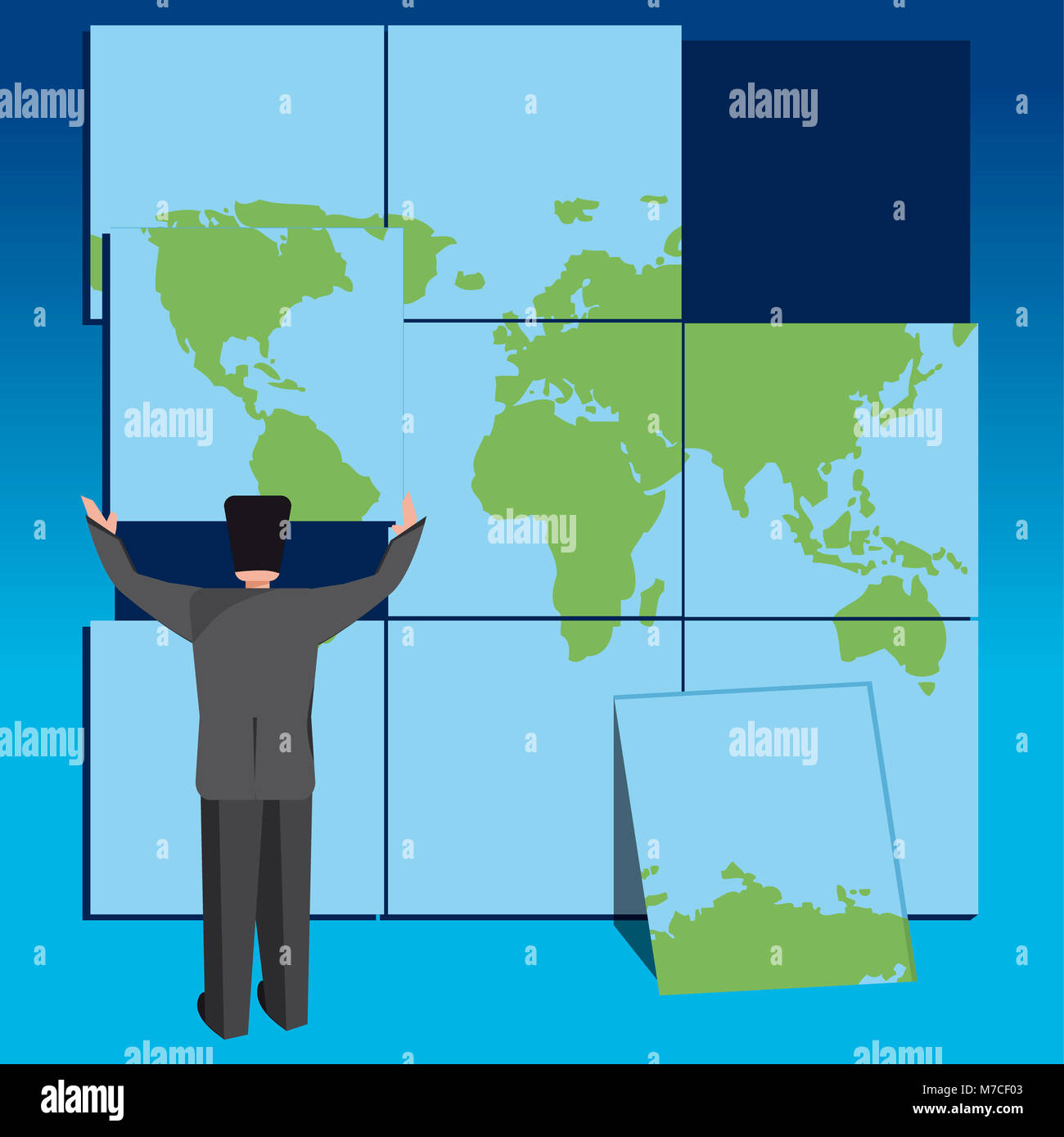 World puzzle map hi-res stock photography and images - Alamy