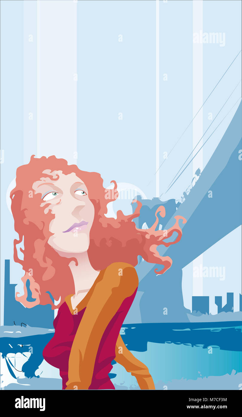 Lady looking over top of computer hi-res stock photography and images ...