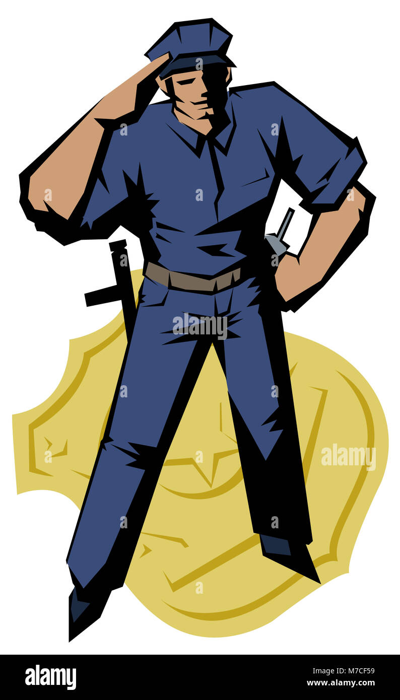 Police officer saluting hi-res stock photography and images - Alamy