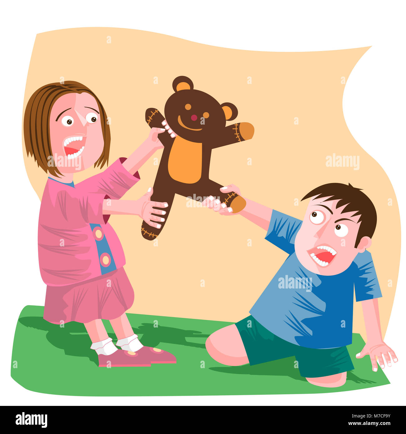 Boy And Girl Fighting Clipart