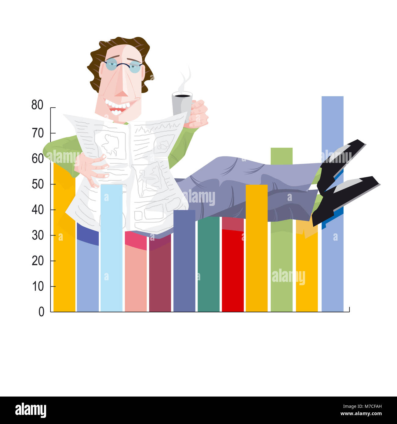 Bar graph newspaper hi-res stock photography and images - Alamy